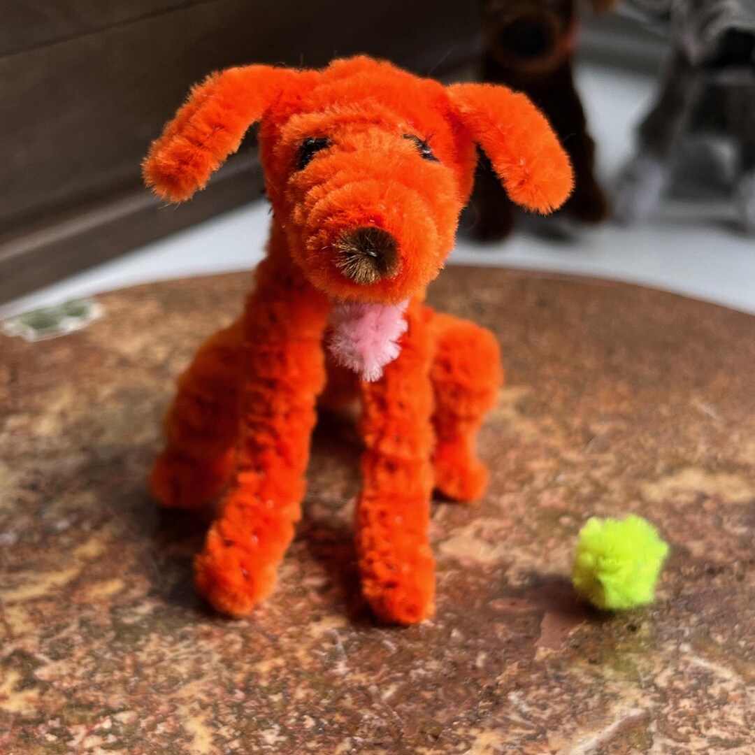 PUMPKIN: Hand-crafted Pipe Cleaner Puppies, Handmade Dog Art, Pet Gifts ...