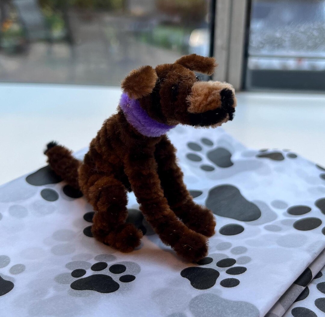 BEAR: Hand-crafted Pipe Cleaner Puppies, Handmade Dog Art, Pet Gifts ...