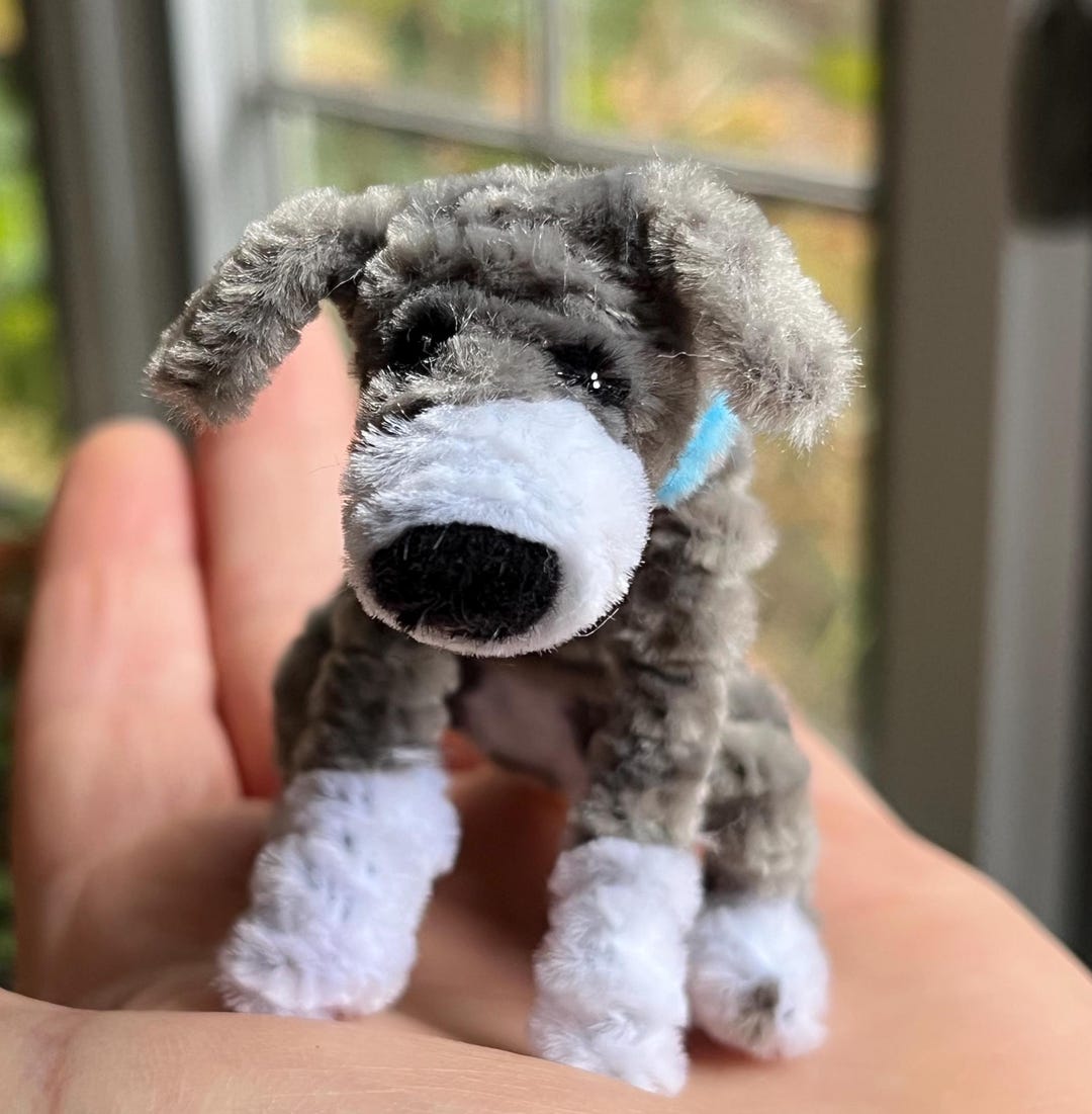 Wirehaired Mini Dog Figurine | Handmade Posable Pipe Cleaner Pup - Etsy