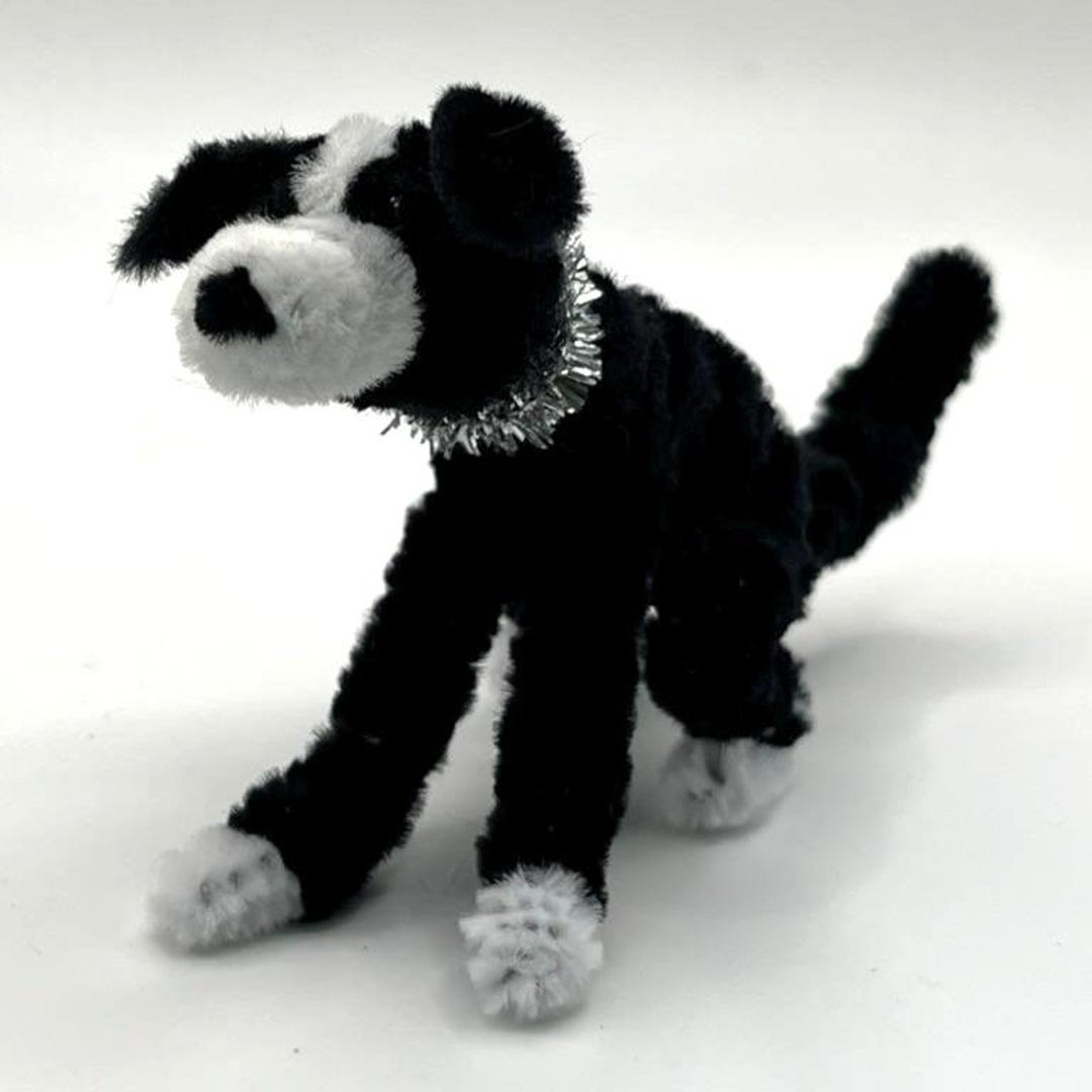 Pipe Cleaner Dog Figurine | Handmade Posable Border Collie Gift - Etsy