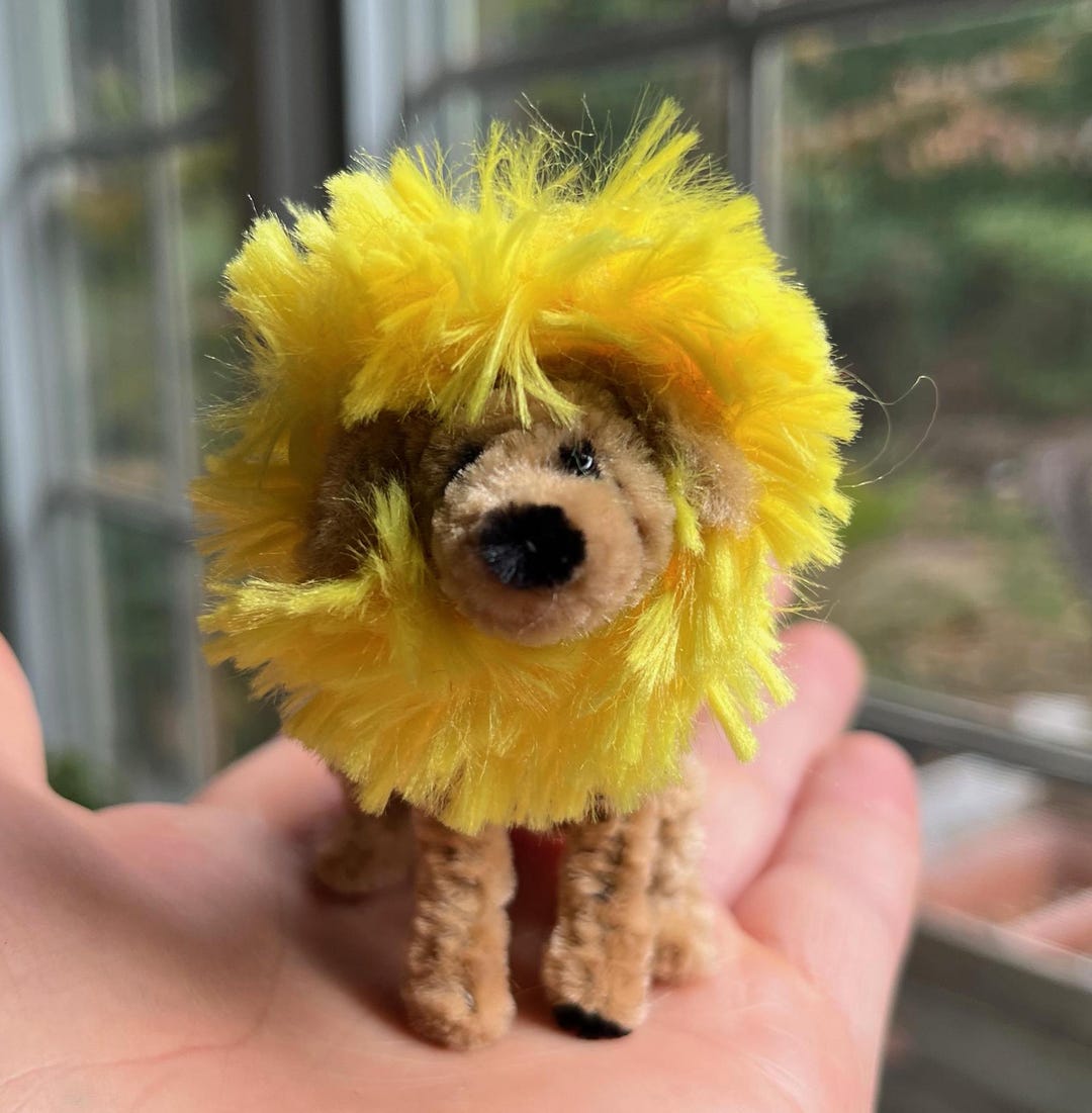 SIMBA the Lion Pup: Hand-crafted Pipe Cleaner Puppies, Handmade Dog Art ...