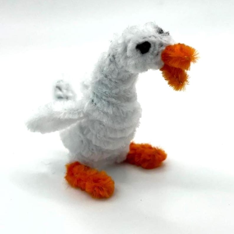 Handmade Pipe Cleaner Duck Figurine | Posable Desk Pet - Etsy