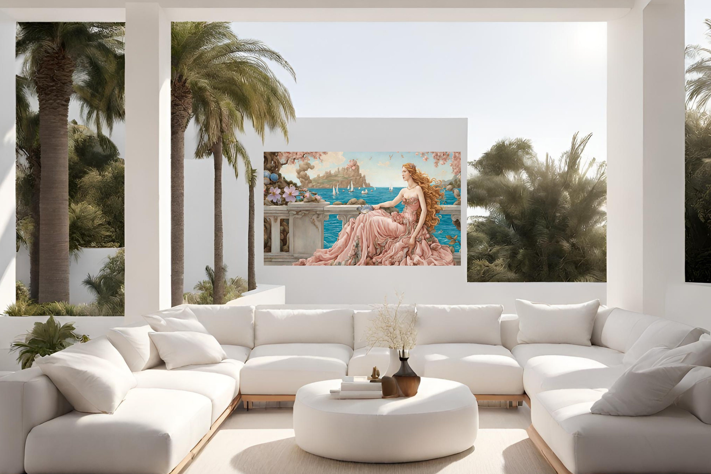 Birth of Venus Renaissance Inspired by Sandro Botticelli Digital ...