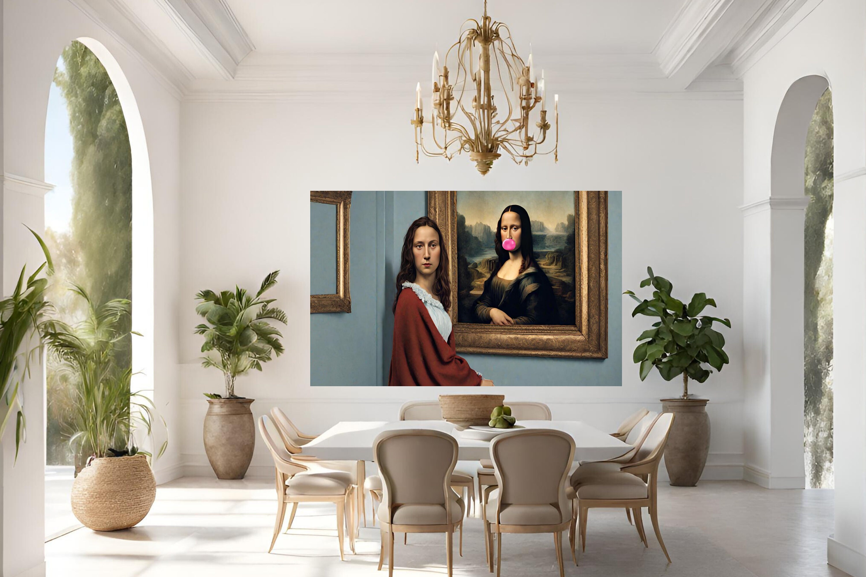 Mona Lisa Renaissance Inspired Original Digital Wall Art Renaissance ...