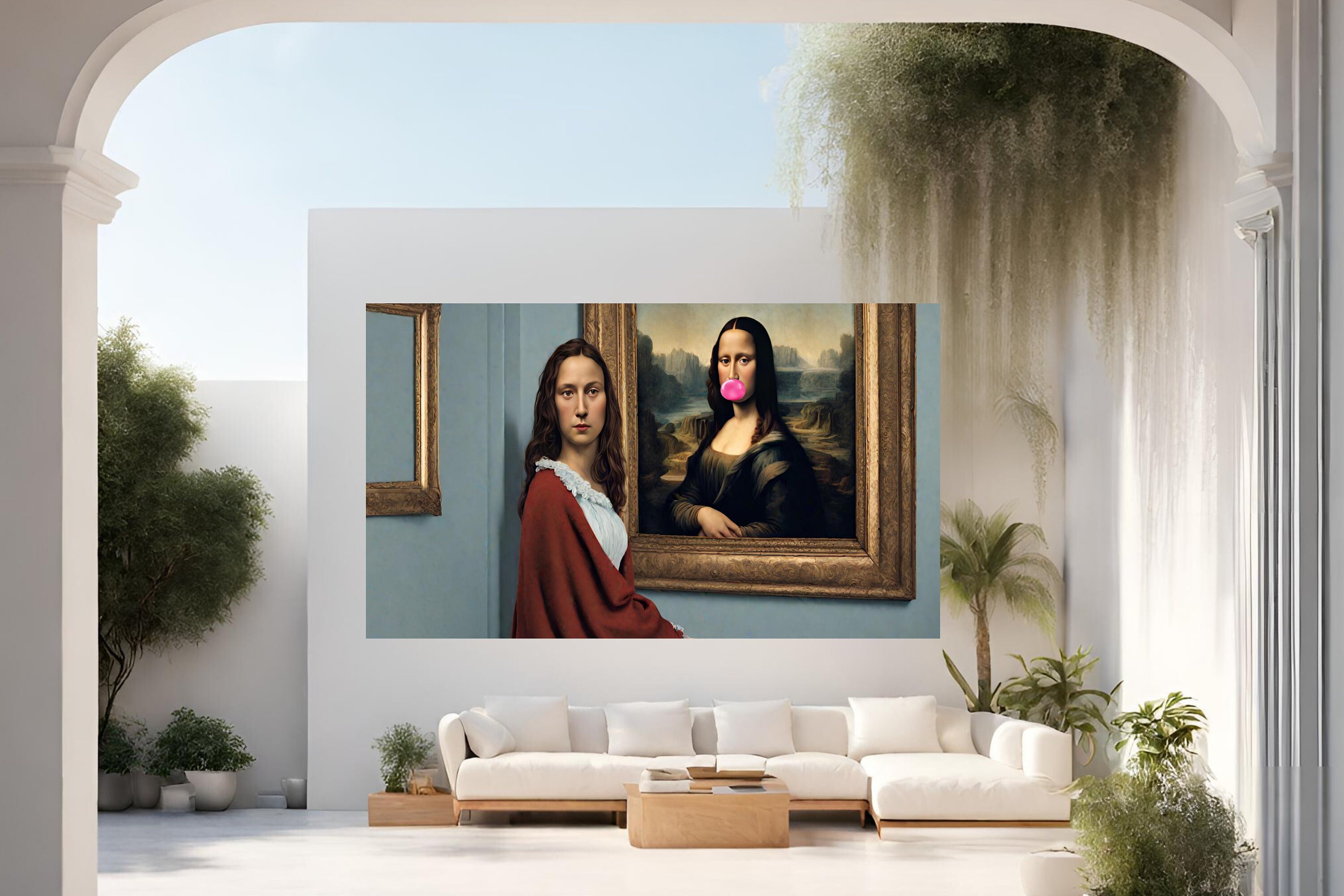 Mona Lisa Renaissance Inspired Original Digital Wall Art Renaissance ...