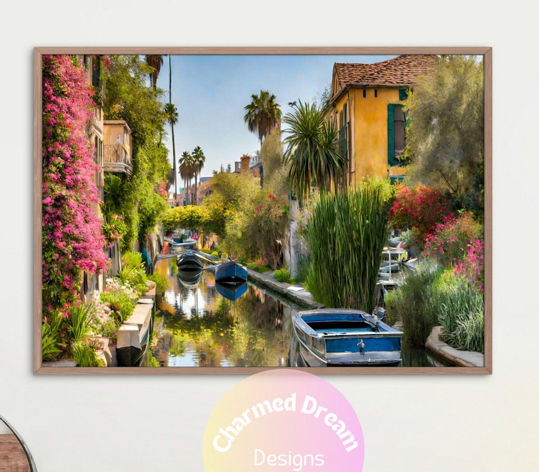 California Venice Canals Los Angeles California Claude Monet ...