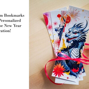 Printable Dragon Bookmarks for Chinese New Year: Set of 4, Unique Year ...