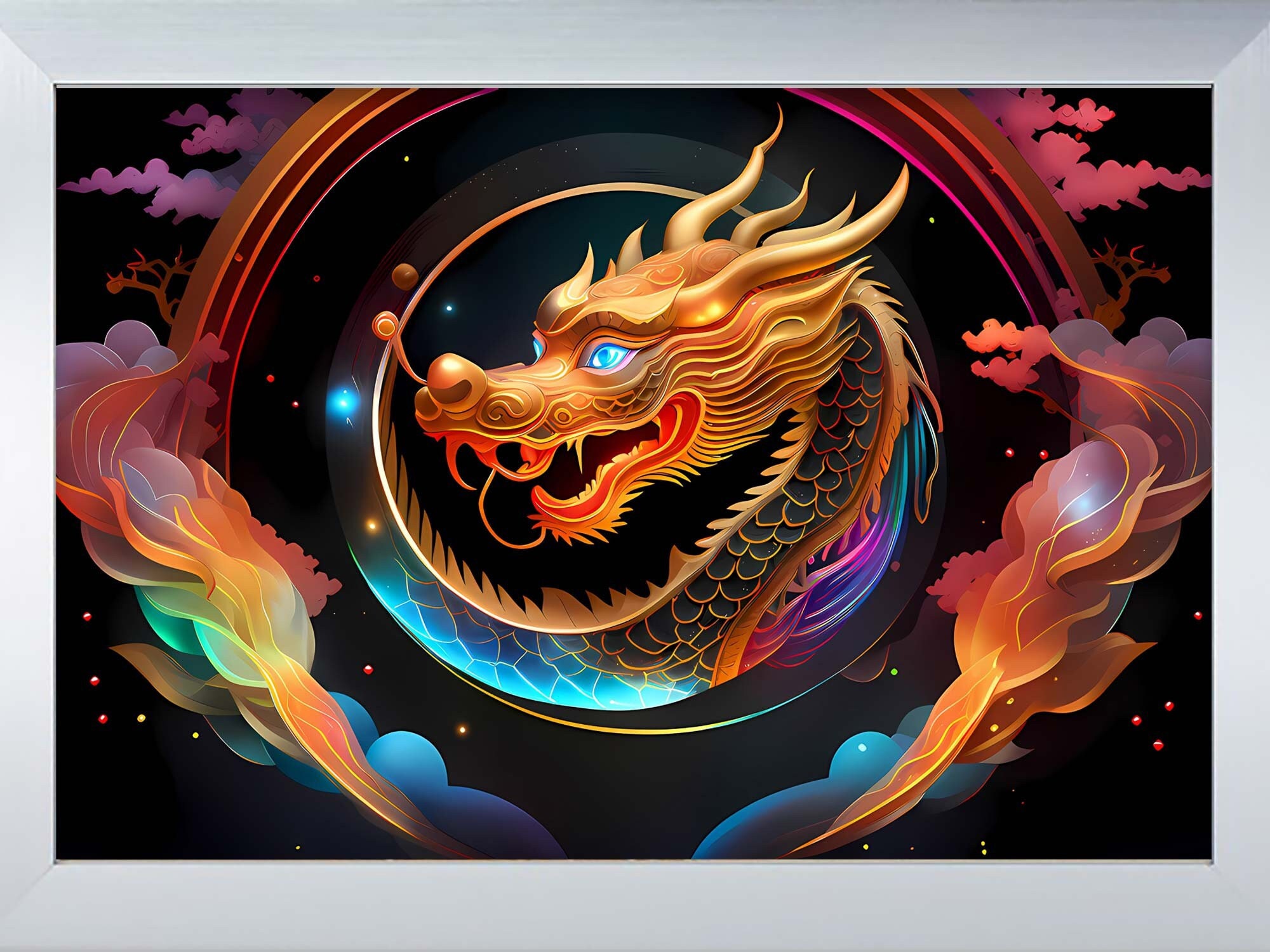 Chinese New Year of the Dragon Decorate With Chinese Dragon Art, Modern ...
