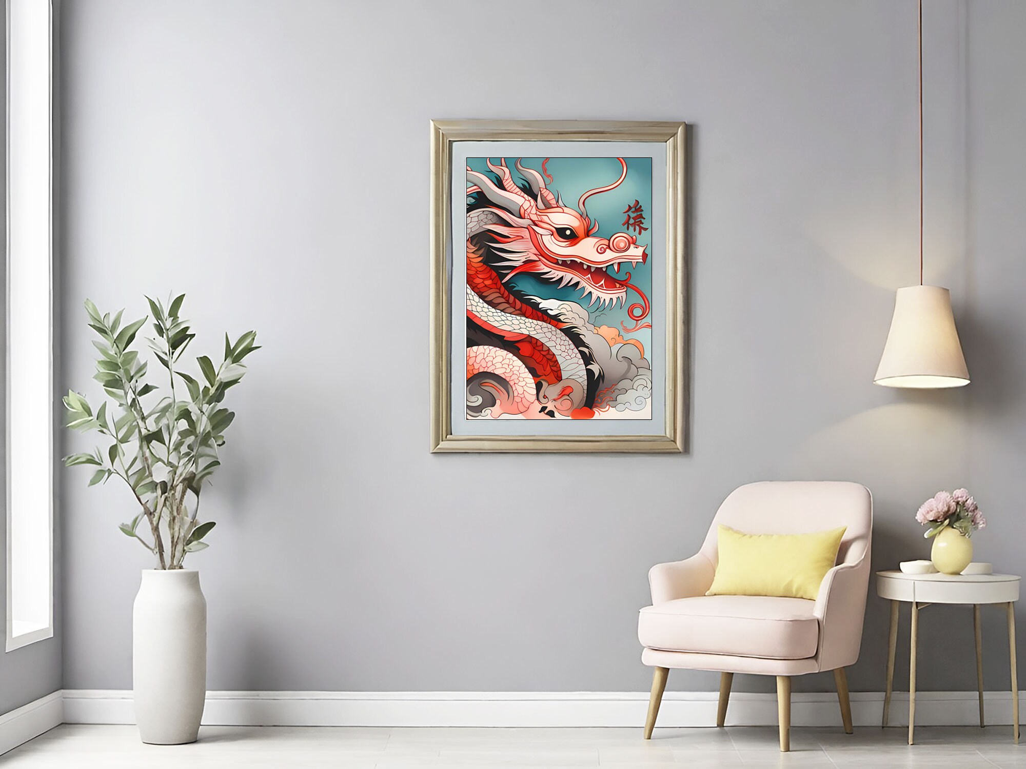 Year of the Dragon 2024 the Beautiful Chinese Dragon Modern Pop Art for ...