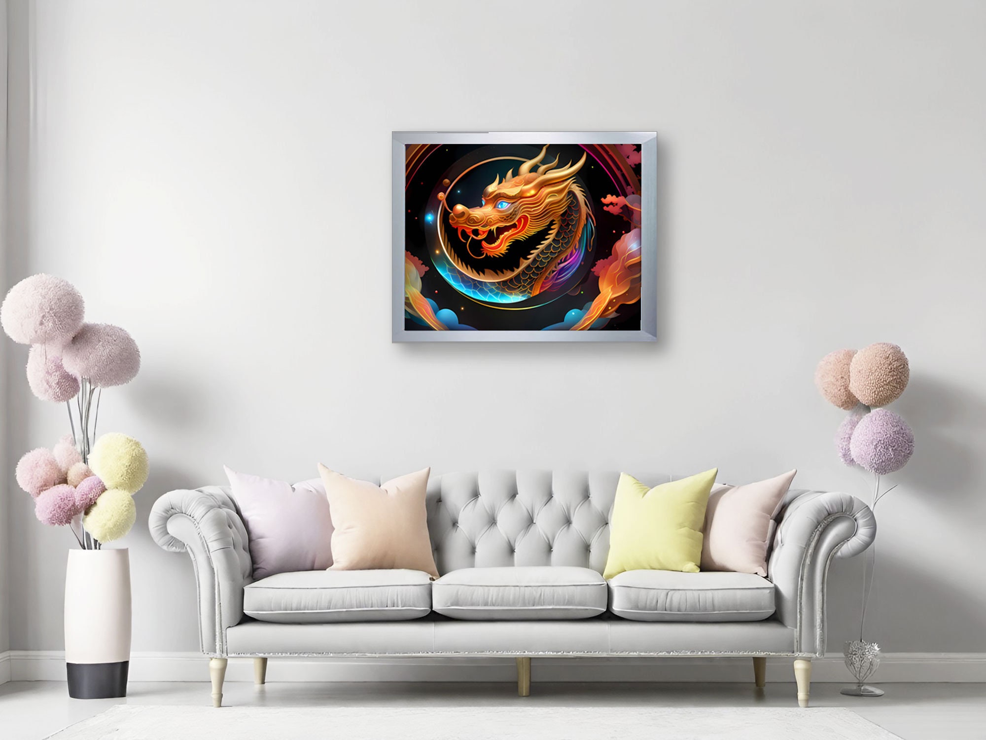 Chinese New Year of the Dragon Decorate With Chinese Dragon Art, Modern ...