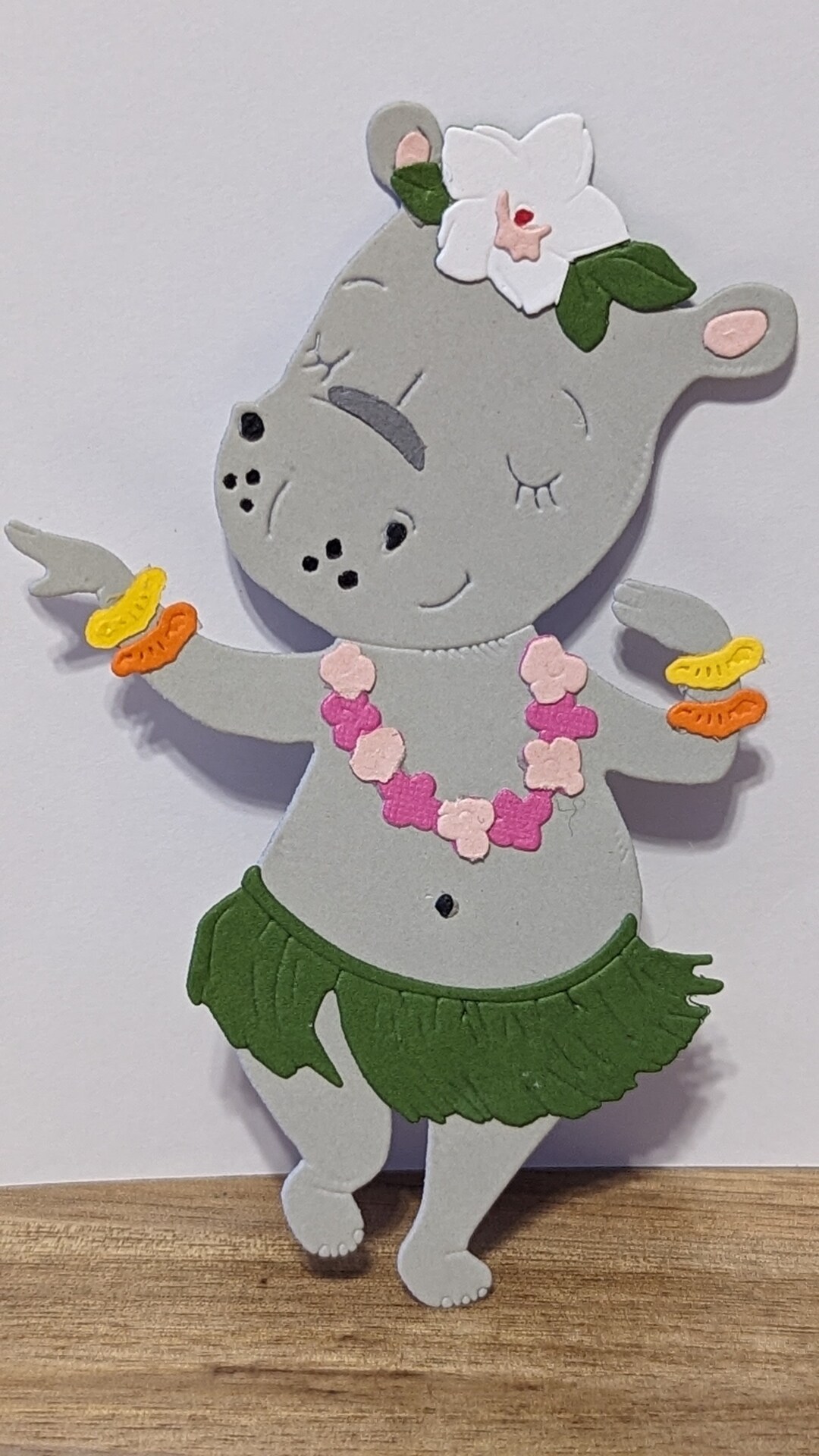 Hula Hippo Embellishment, Personalized Craft Upgrade - Etsy