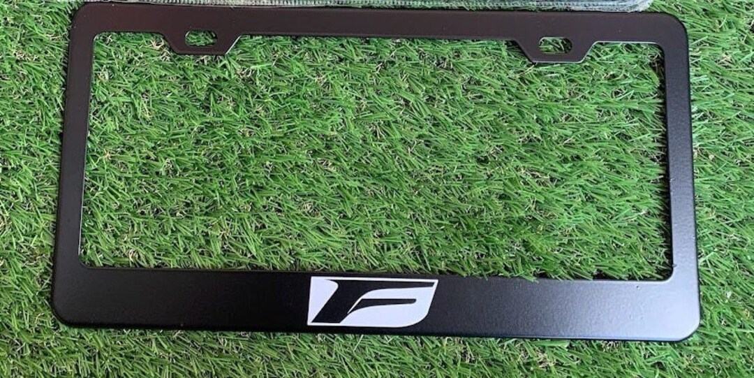 Fits for Lexus F Sport Logo Black License Plate Frame Stainless Steel ...