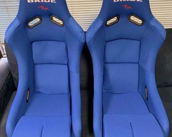 Pair of Bride Vios 3 Iii Blue Seats Low Max Jdm Racing Bucket Seats Set ...