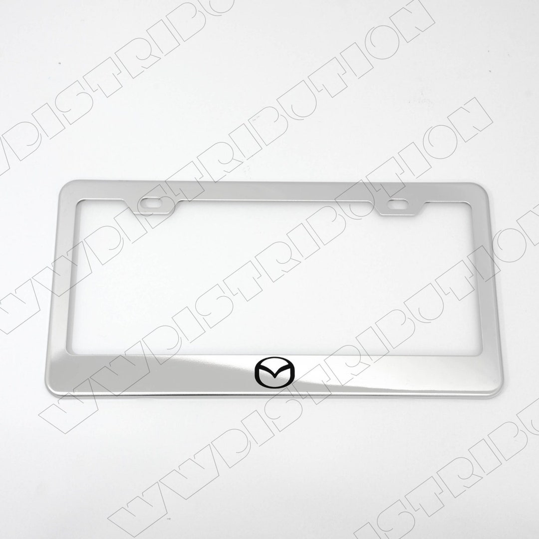Fits for Mazda Chrome Stainless Steel License Plate Frame Rust Free ...
