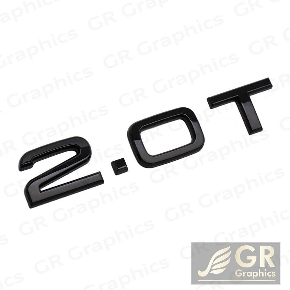 2.0t Gloss Black Audi Emblem Rear Letter Tail Badge Trunk Sport ...