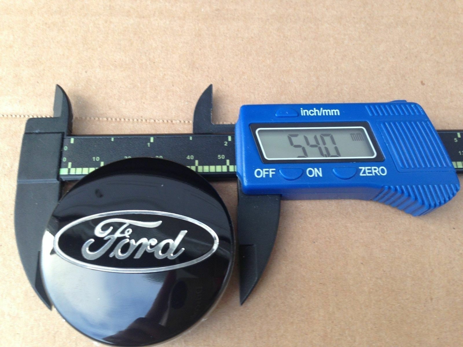 Set of 4 Ford Wheel Rims Center Caps Covers Black 54mm Rim Emblems ...