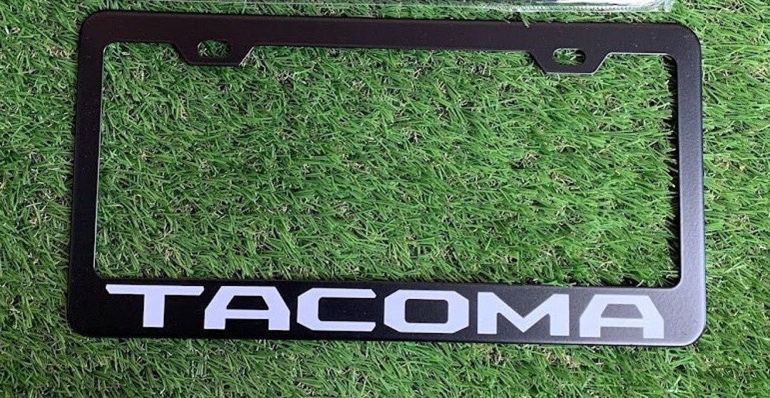 Tacoma Black License Plate Frame Stainless Steel With Laser Engraved ...