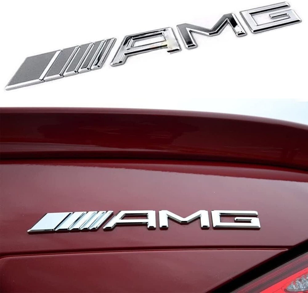 Mercedes-benz Amg Emblem Chrome Rear Trunk 3d Badge a C E S Cl Sl G Pre ...