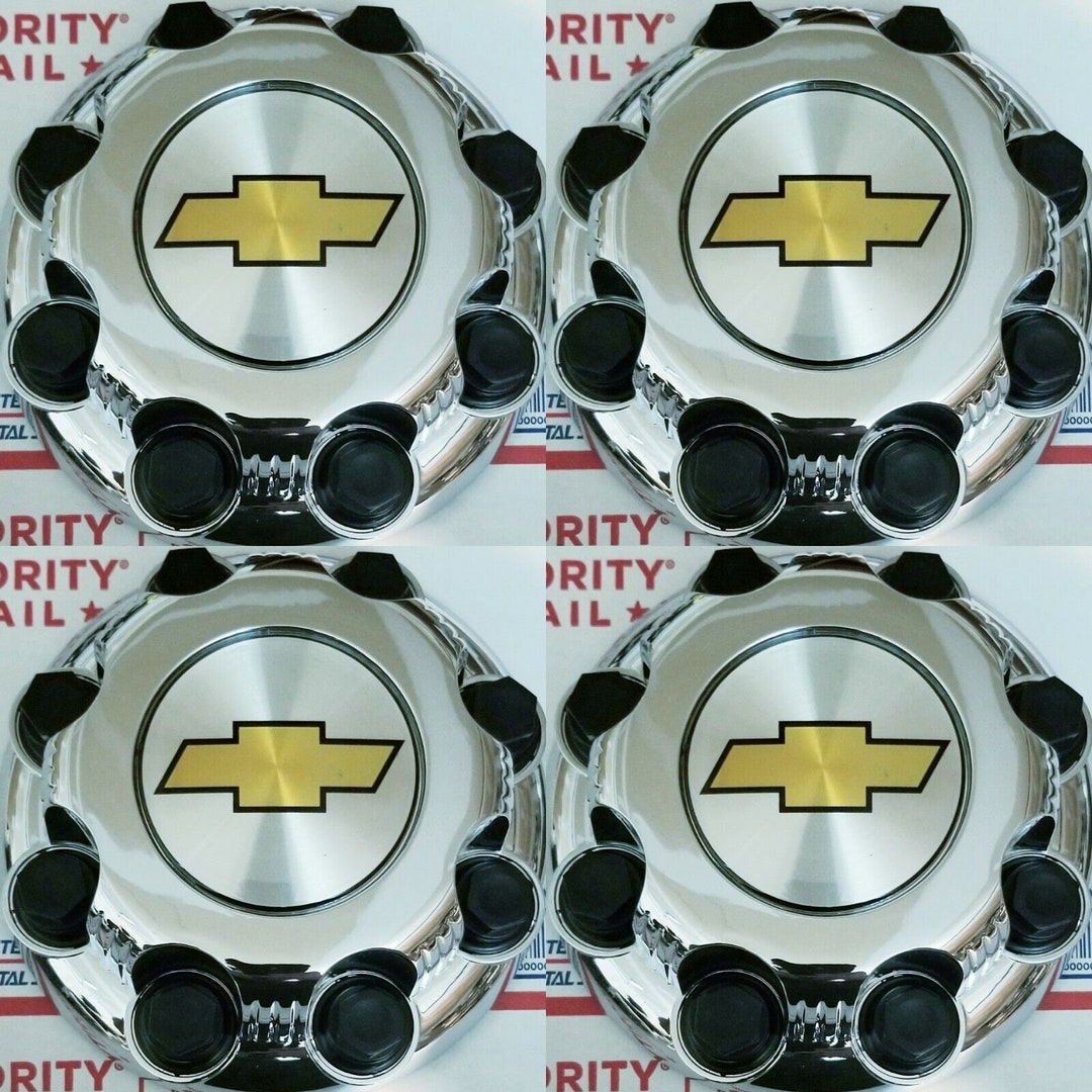 4new Chevy Express Van 2500 3500 Chrome Center Hub Caps 9597163 8 Lugs ...