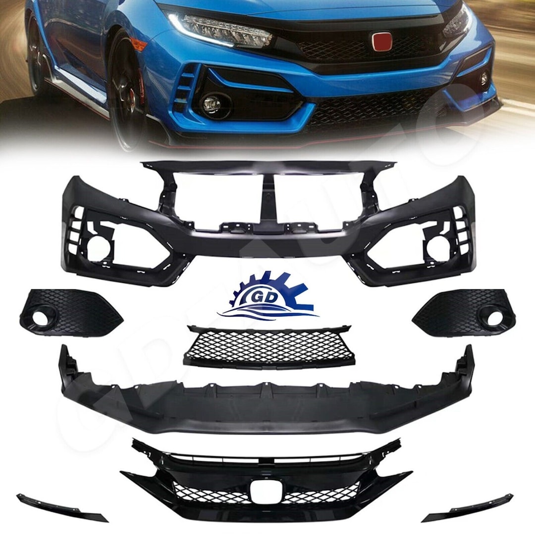 For 2016 - 2018 Honda Civic Type R Style Retrofit Front Bumper Body ...