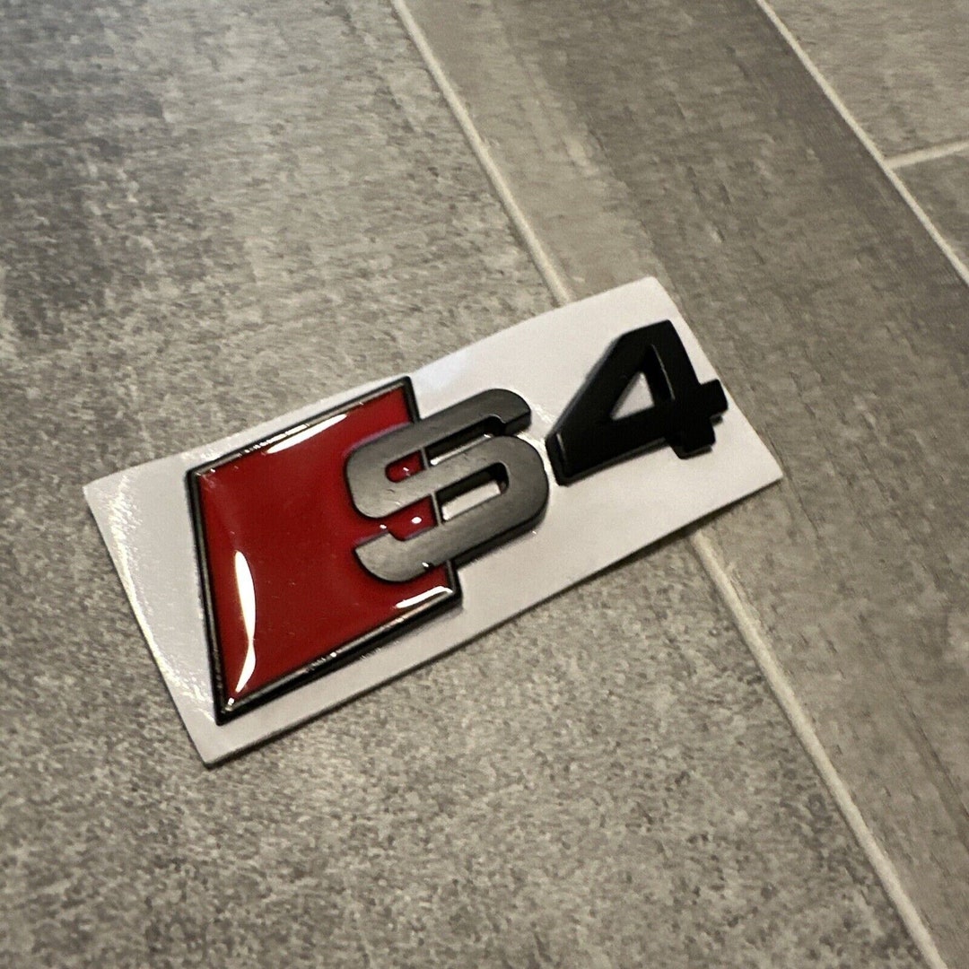 Audi S4 Gloss Black Rear Trunk Emblem Badge Nameplate Decal Letter ...
