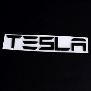 Matte Black Tesla Letters Rear Trunk Lid Emblem Sticker for Tesla Model ...