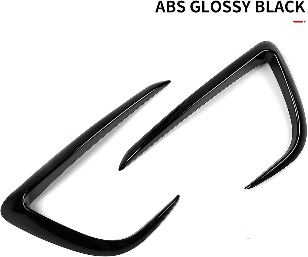 Gloss Black Front Fog Light Eyebrow Cover Trim for Tesla Model Y 2020 ...