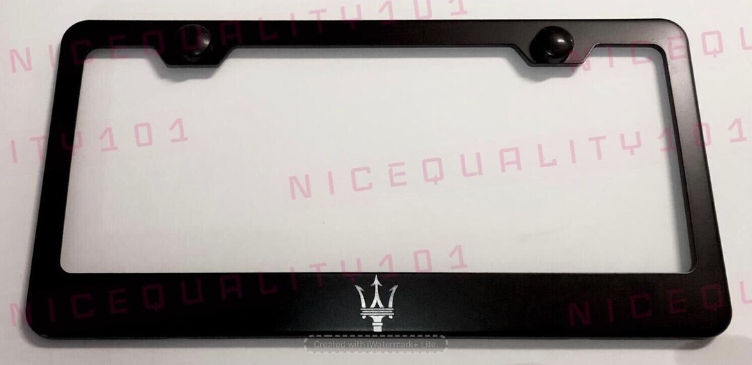 Laser Engraved Maserati Stainless Steel Finished License Plate Frame - Etsy
