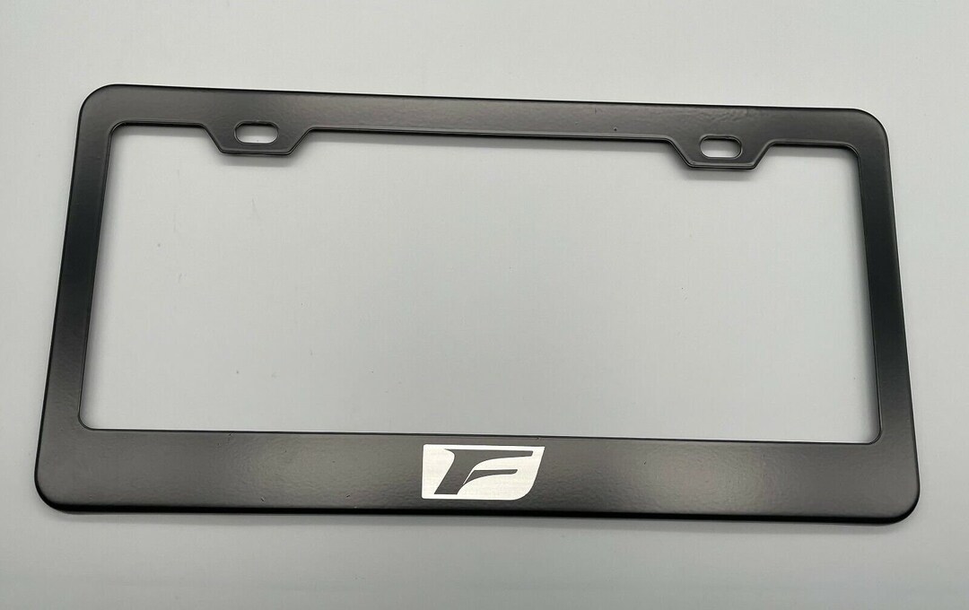 Fit for Lexus F Sport Logo Black License Plate Frame Stainless Steel ...
