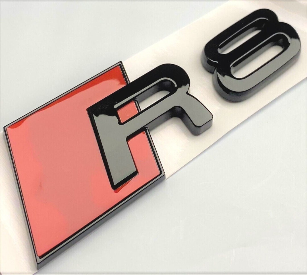 Audi R8 Gloss Black Emblem 3d Badge Rear Trunk Lid for Audi S Line Logo ...