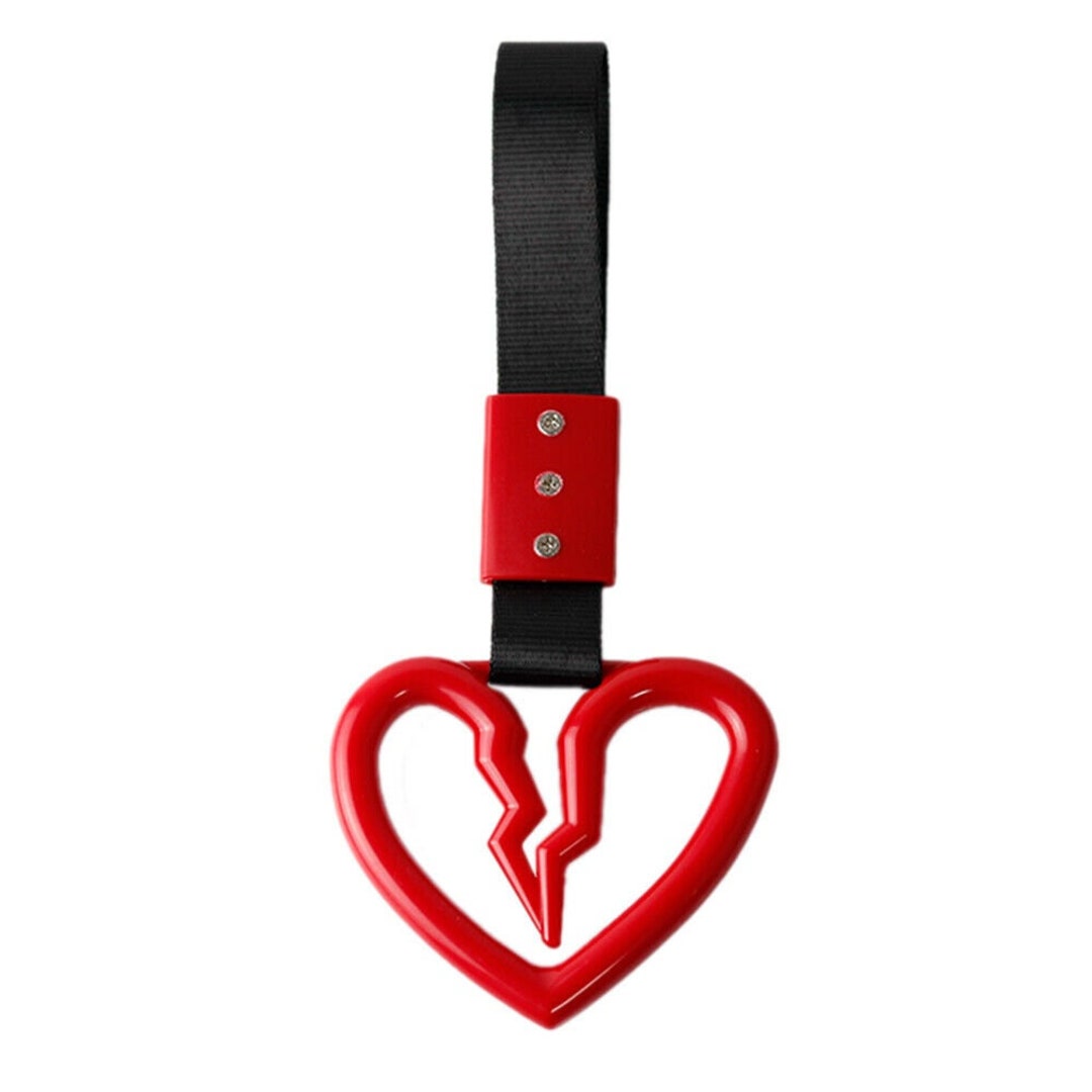 Jdm Red Broken Heart Tsurikawa Ring Handle Strap Subway Bus Car Drift ...