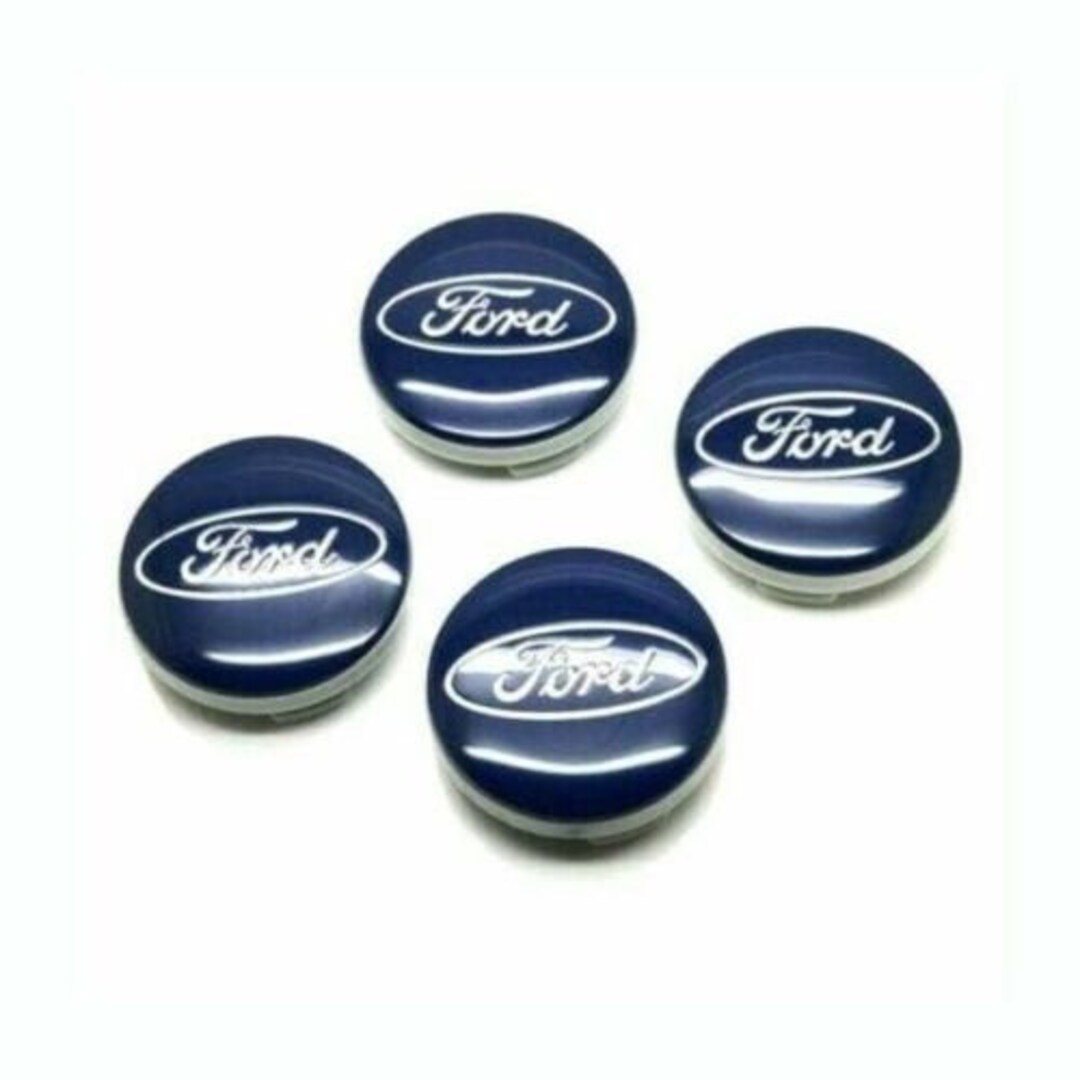 4 Piece Set of Blue Wheel Center Hub Caps Emblem Rim Hubcap Cover 54mm ...