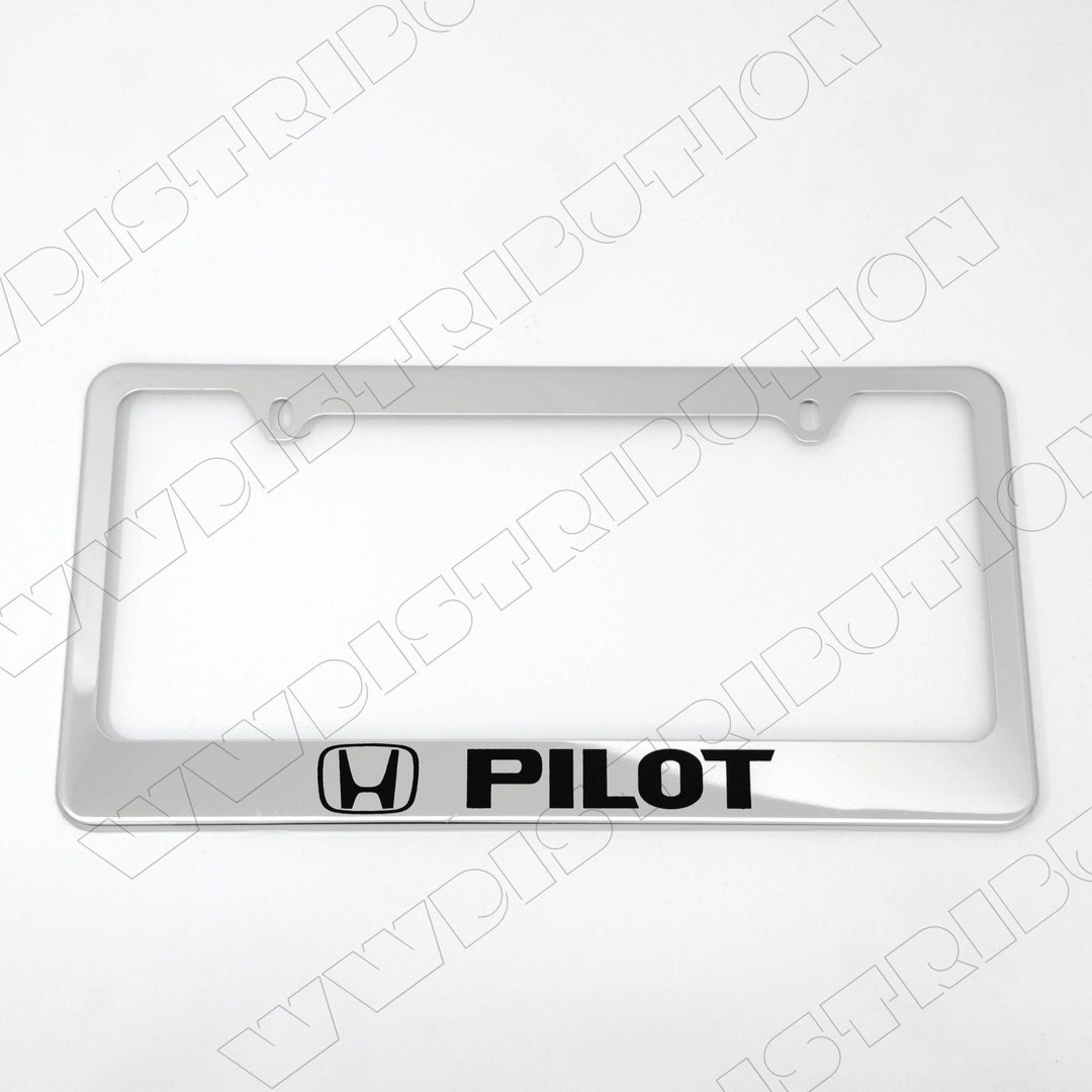 Fits for Honda Pilot Logo Chrome Stainless Steel License Plate Frame ...