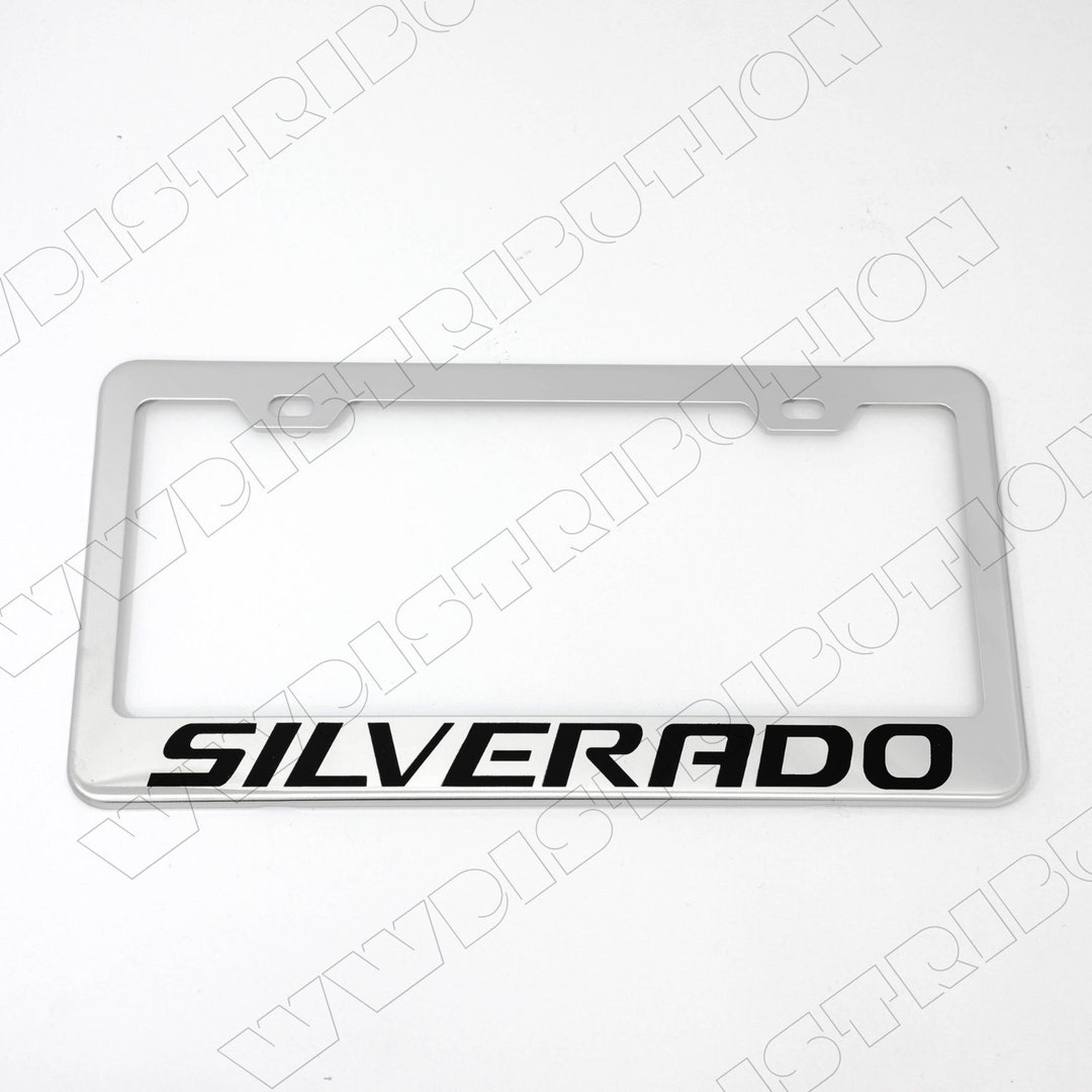 Laser Engraved Bowtie Letter Chevy Silverado Logo Chrome Stainless ...