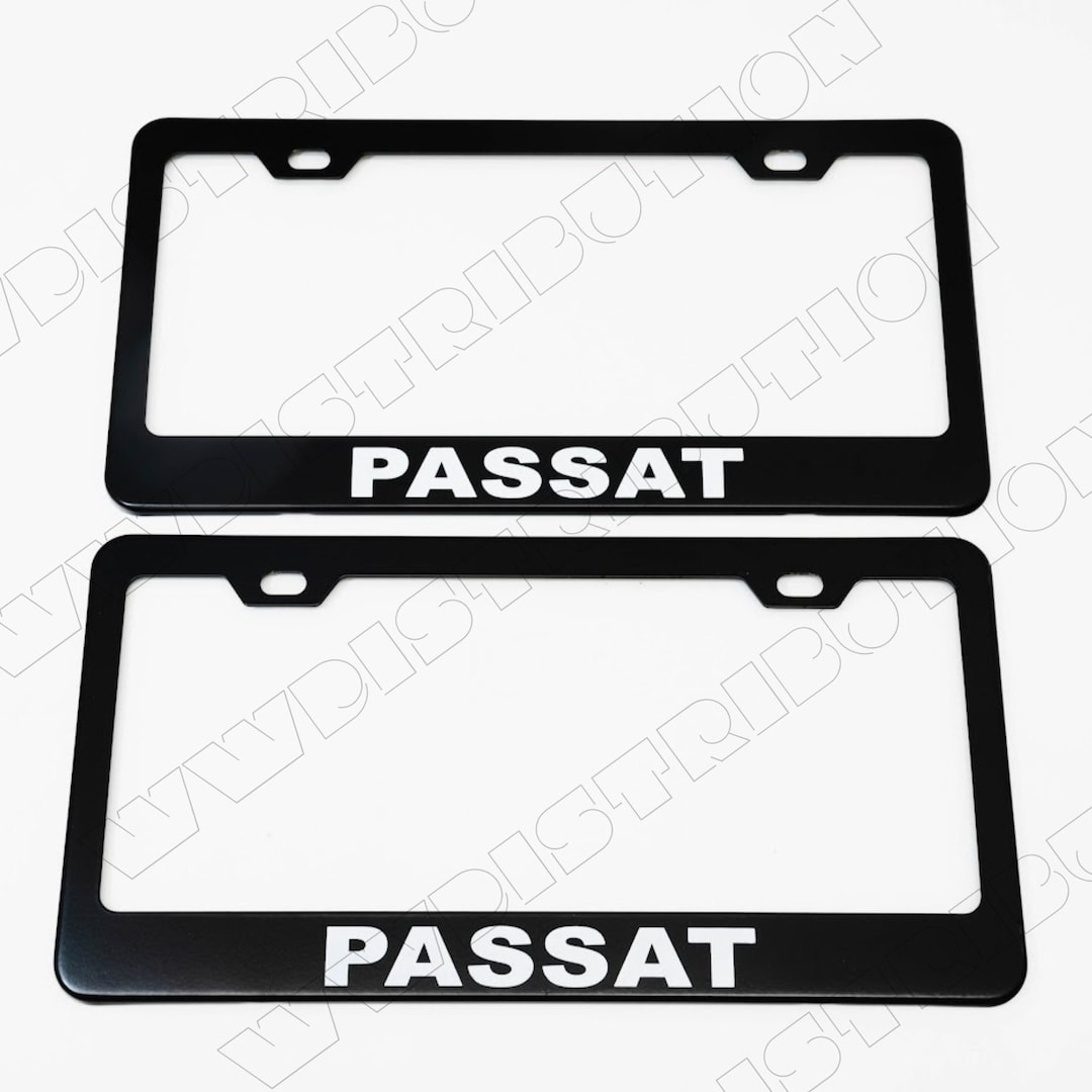 2x Fits for Volkswagen Passat Vw Letter Stainless Steel License Plate ...