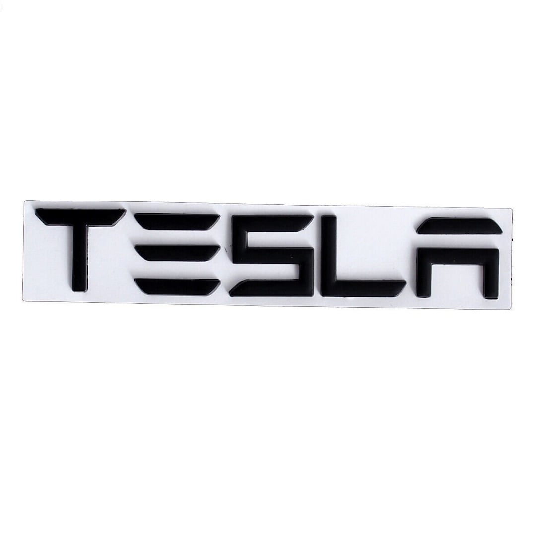 Matte Black Tesla Letters Rear Trunk Lid Emblem Sticker for Tesla Model ...