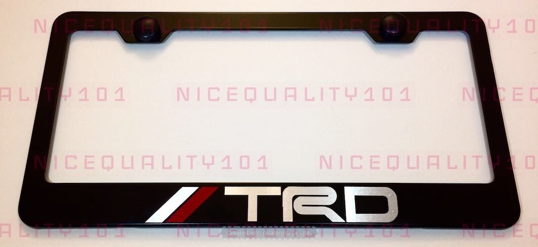 Fits for Toyota Trd Stainless Steel Black Finished License Plate Frame ...