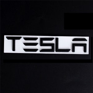 Matte Black Tesla Letters Rear Trunk Lid Emblem Sticker for Tesla Model ...