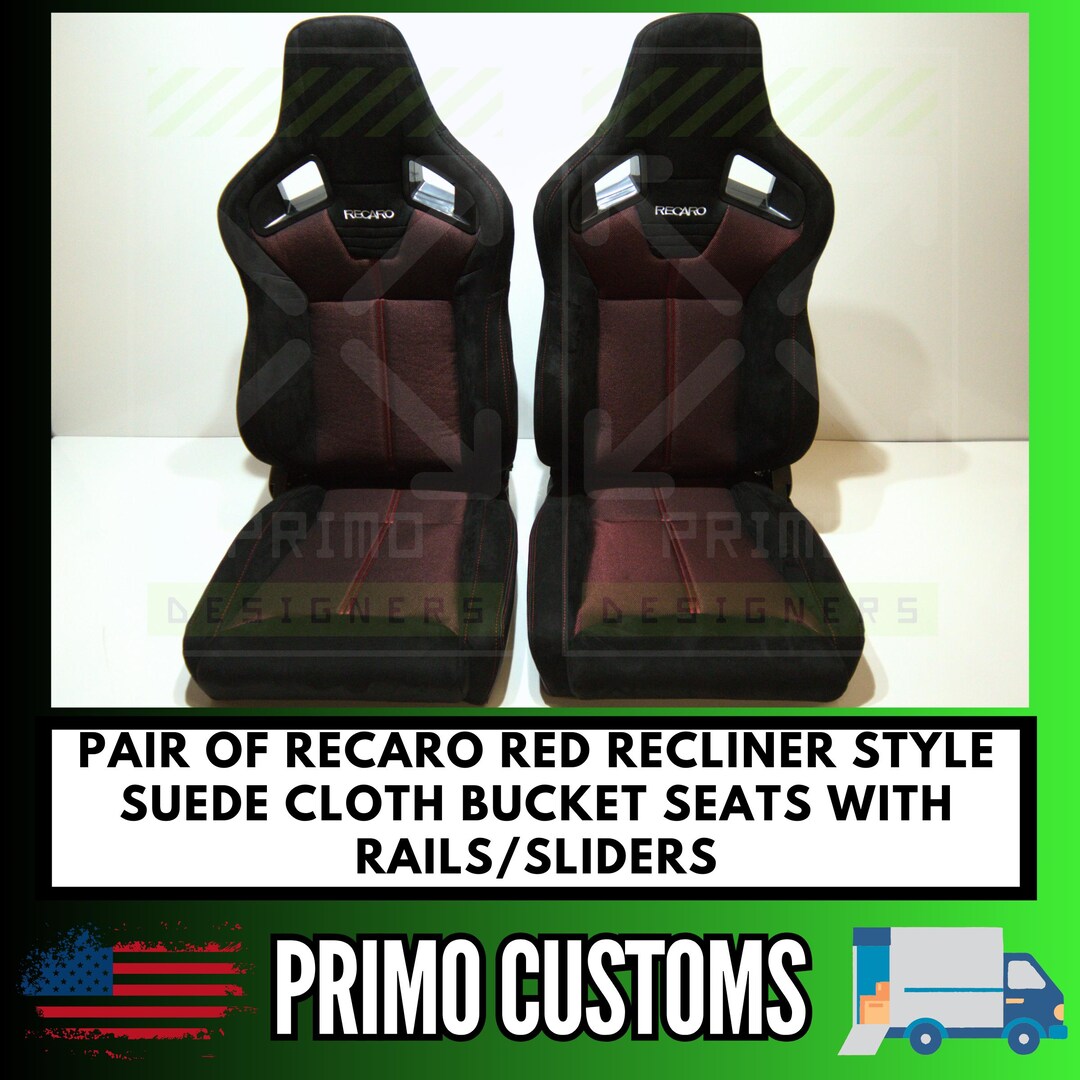 Brand New Pair of Recaro Style Seats Roadster Sportster Racing Recliner ...