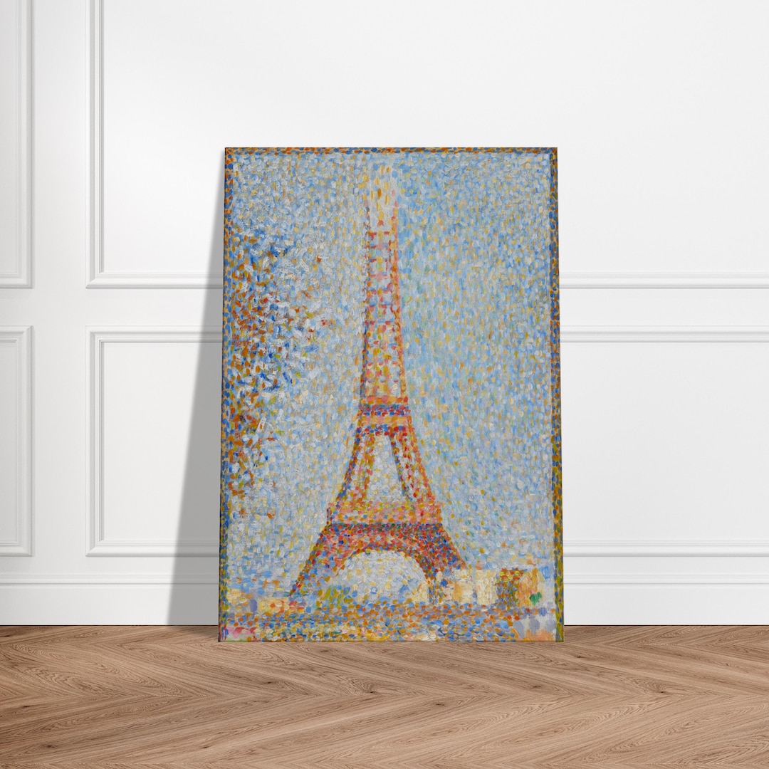 The Eiffel Tower Painting Print - Georges Seurat 1889, Pointillism Art ...