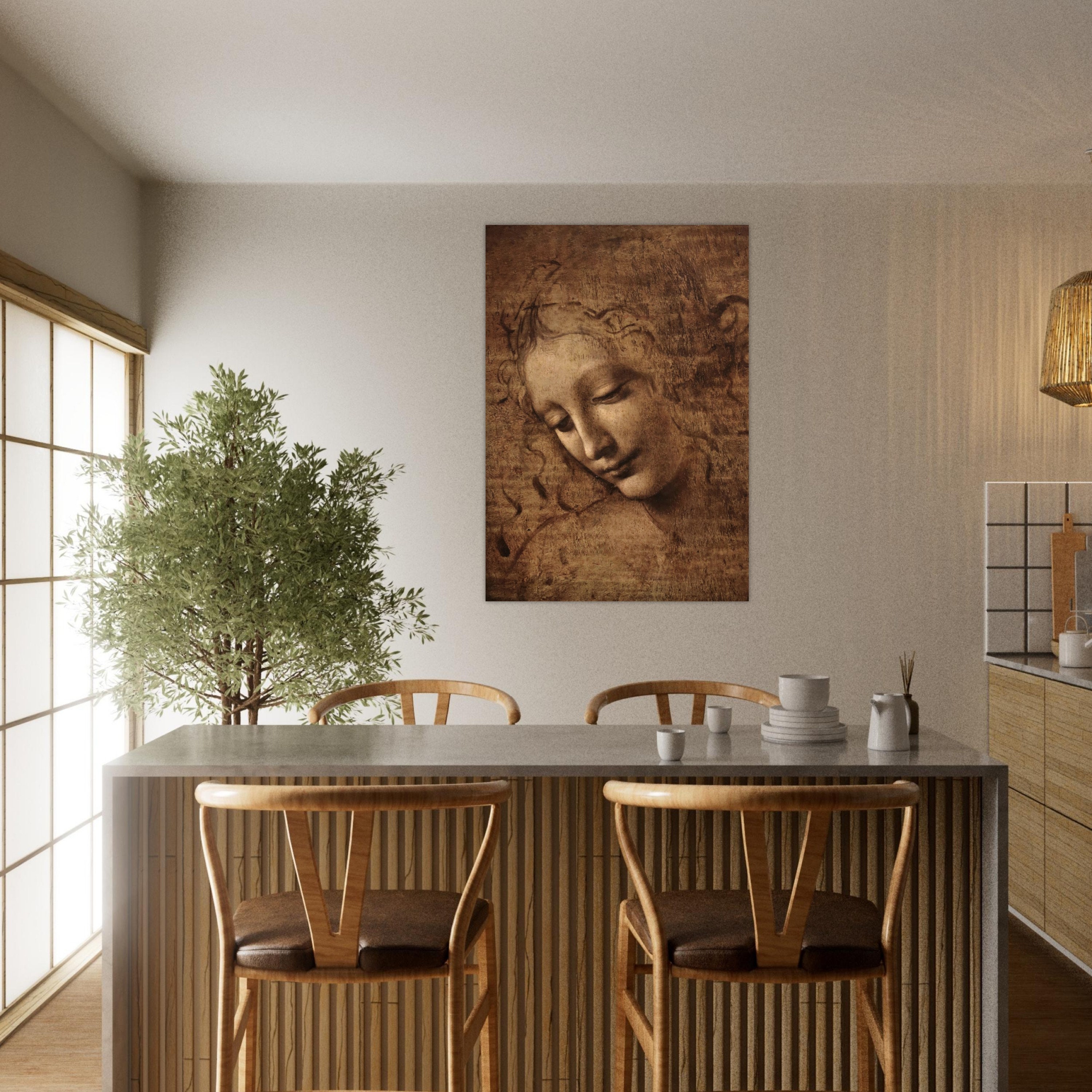 Leonardo Da Vinci Head of a Woman la Scapigliata 1508 Poster IKEA Frame Fit, Famous Louvre ...