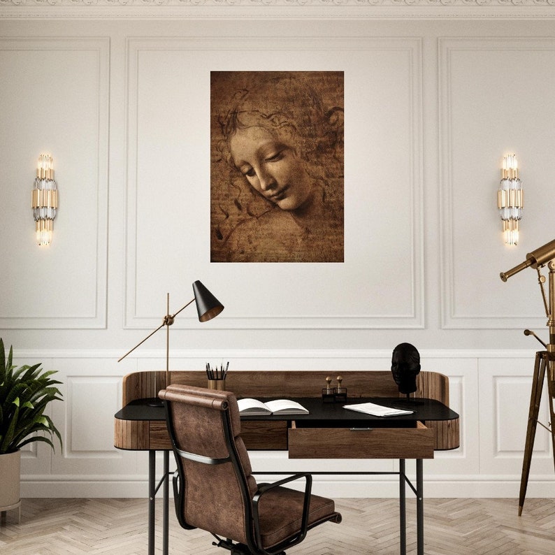 Leonardo Da Vinci Head of a Woman la Scapigliata 1508 Poster IKEA Frame Fit, Famous Louvre ...