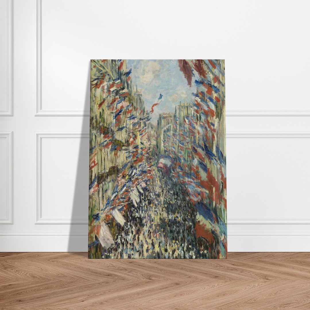 French Flag Painting by Claude Monet Paris La Rue Montorgueil 1878 - Etsy