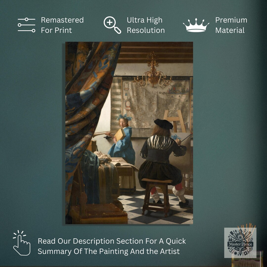 Johannes Vermeer the Art of Painting, Classic Painting Canvas or Poster ...
