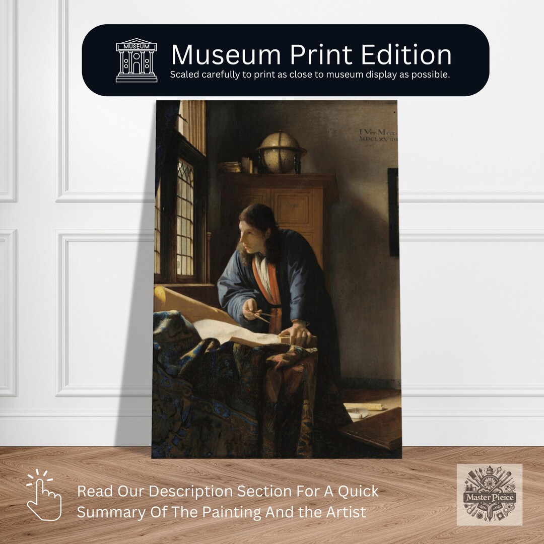 Johannes Vermeer (1668) the Geographer IKEA Poster, Dutch Old Master ...
