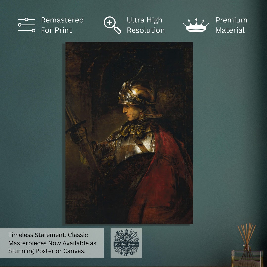 Rembrandt Van Rijn Man in Armor 1625 Poster IKEA Frame Fit, Dutch Old ...