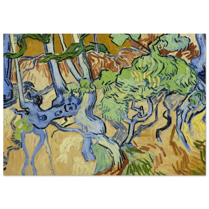 Van Gogh Last Painting Tree Roots 1890, Reproduction of Classic ...