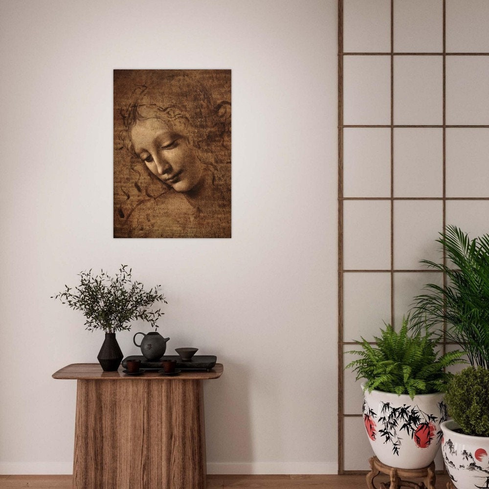 Leonardo Da Vinci Head of a Woman la Scapigliata 1508 Poster IKEA Frame Fit, Famous Louvre ...