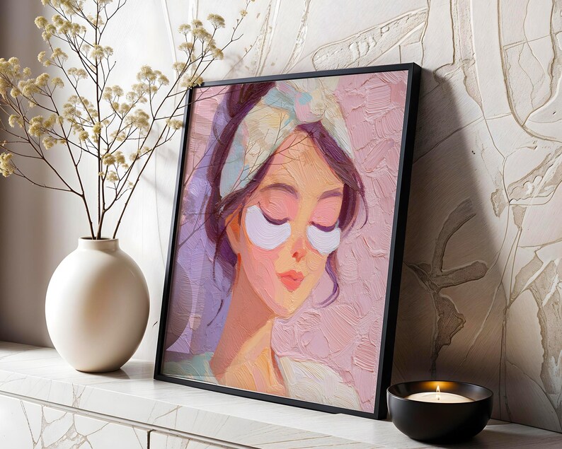 Printable Whimsical Spa Self-care Scene - Pastel Gouache Painting ...