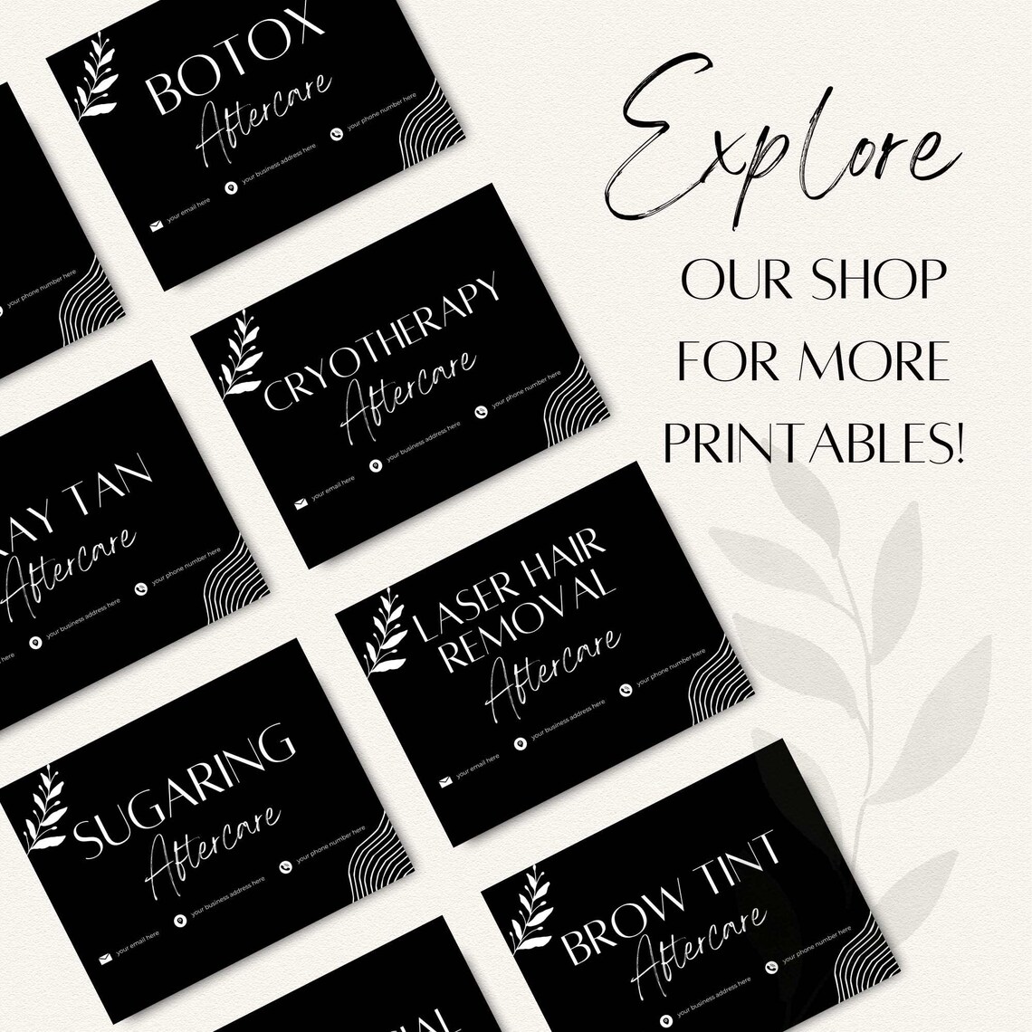 Piercing Aftercare Cards - Editable Post-treatment Care Card Templates ...